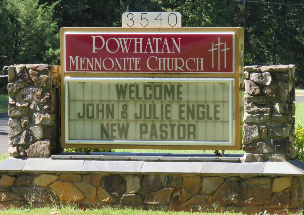 church-sign - Powhatan Mennonite Church